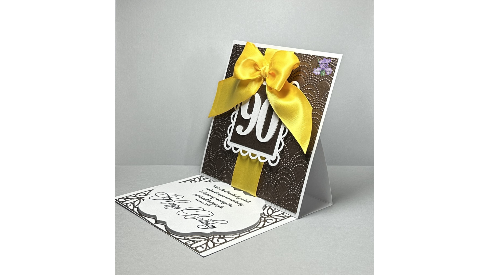 90th Birthday Easel Card - Tangible-Treasures