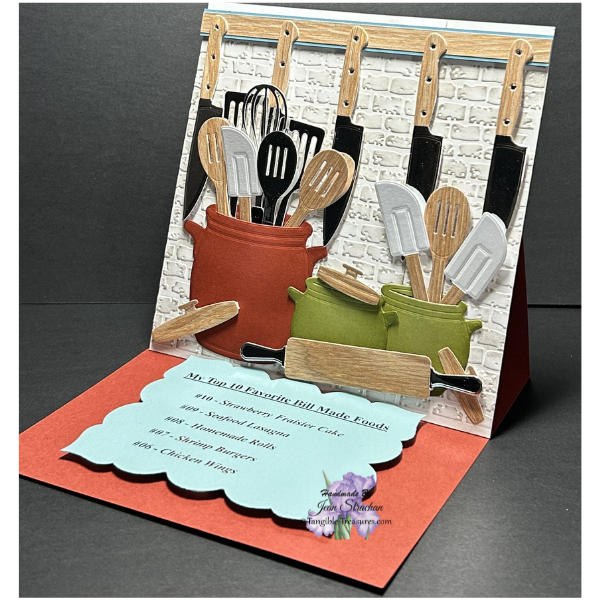Cooking Themed Easel Card - Tangible-Treasures